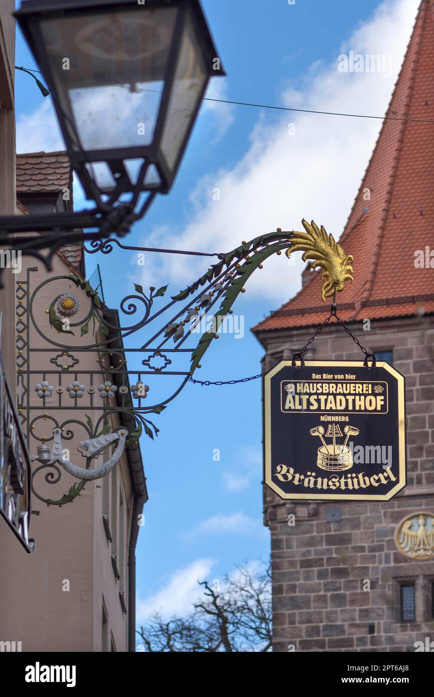 Historical nose sign behind the Neutorturm, Burgstr. 19, Nuremberg ...