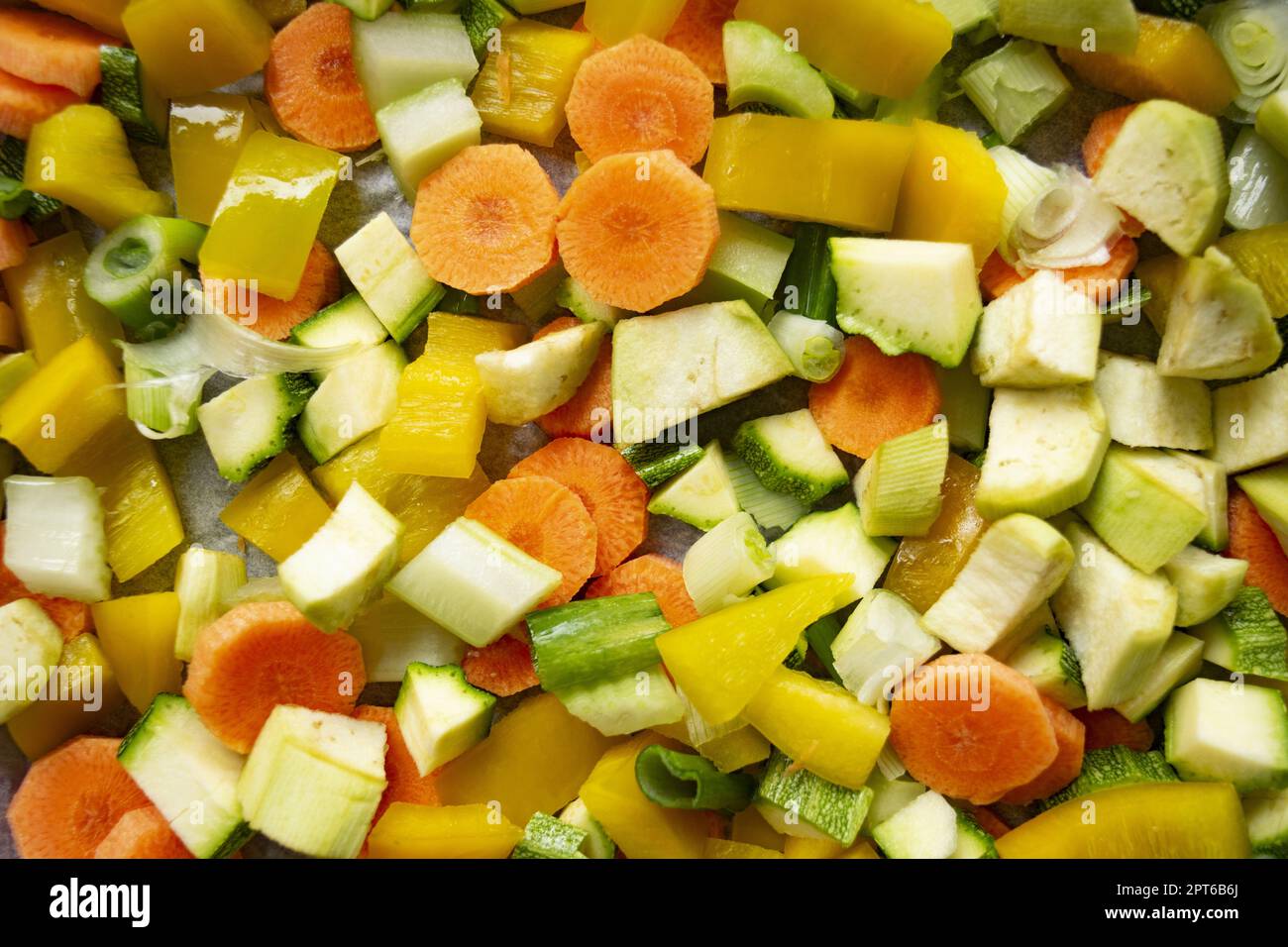 mixed vegetables cut in small pieces Stock Photo - Alamy