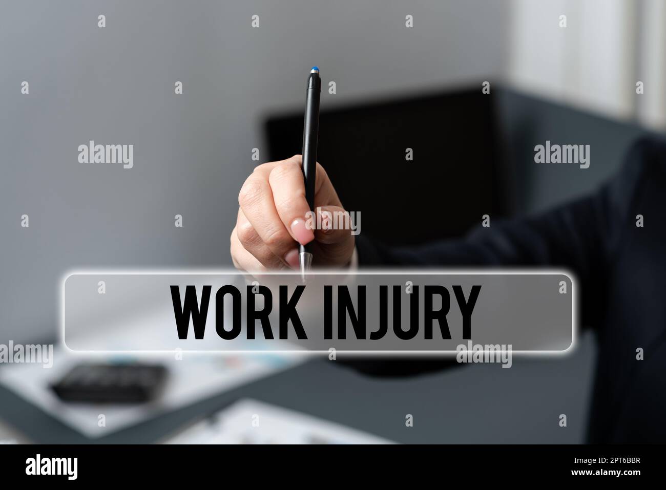 Text showing inspiration Work Injury, Business concept Accident in job ...