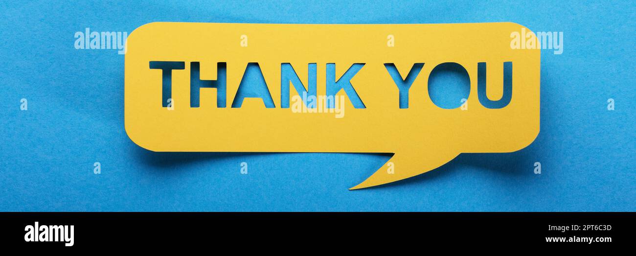 Thank You Speech Bubble. Grateful Letter. Appreciation Feedback Stock ...