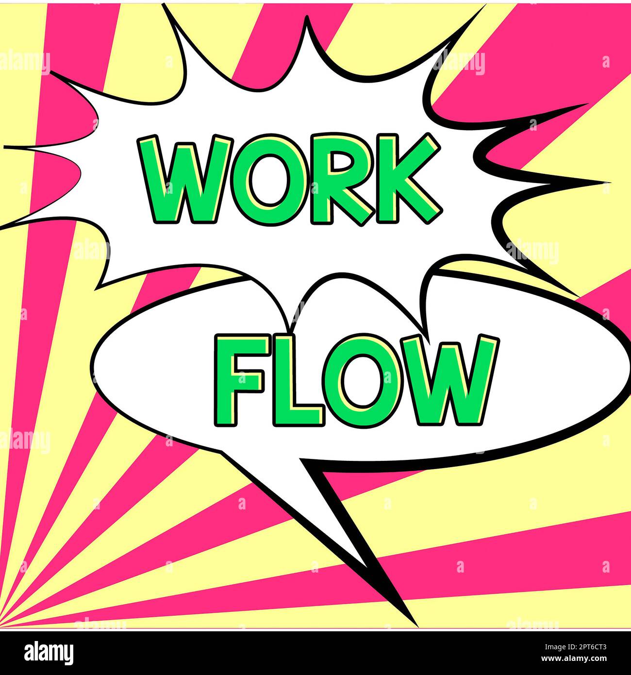 Hand Writing Sign Work Flow Conceptual Photo Continuity Of A Certain