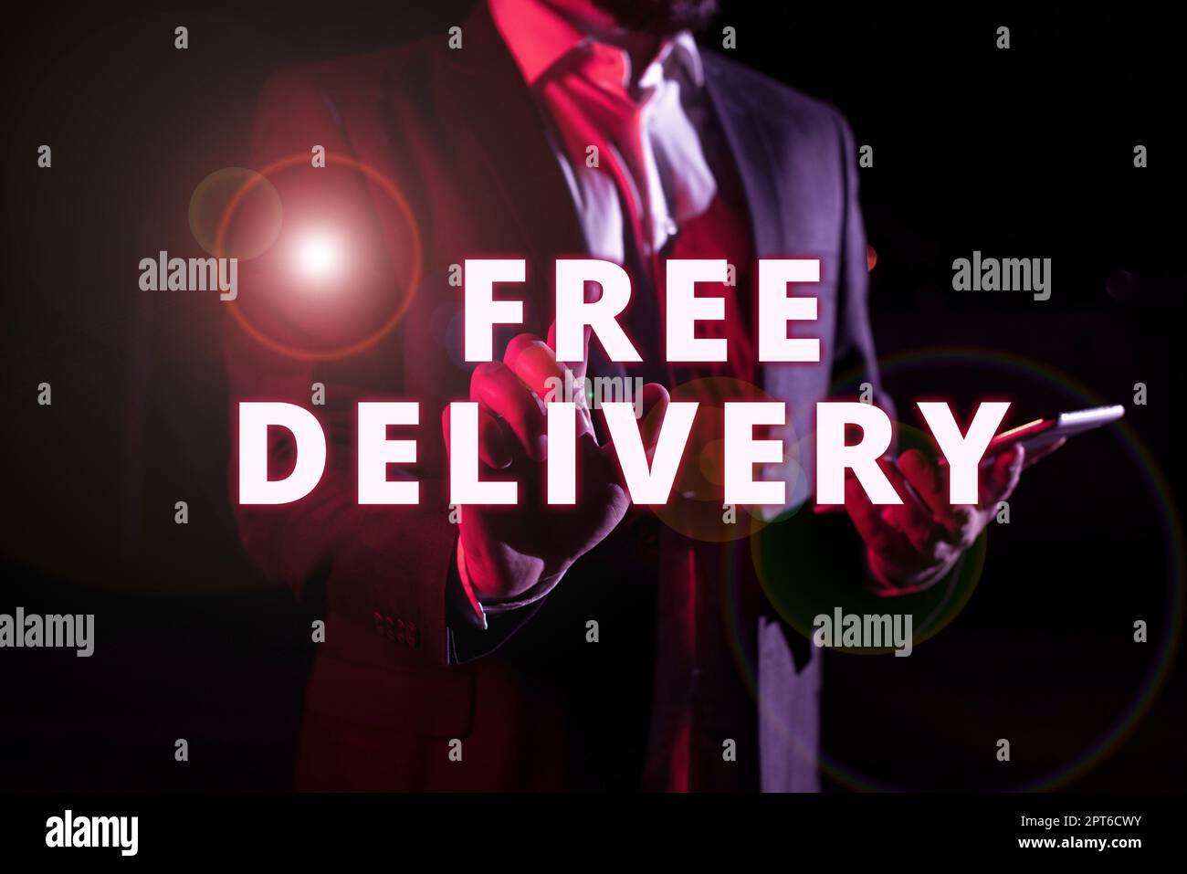 Hand writing sign Free Delivery, Business approach Shipping Package ...