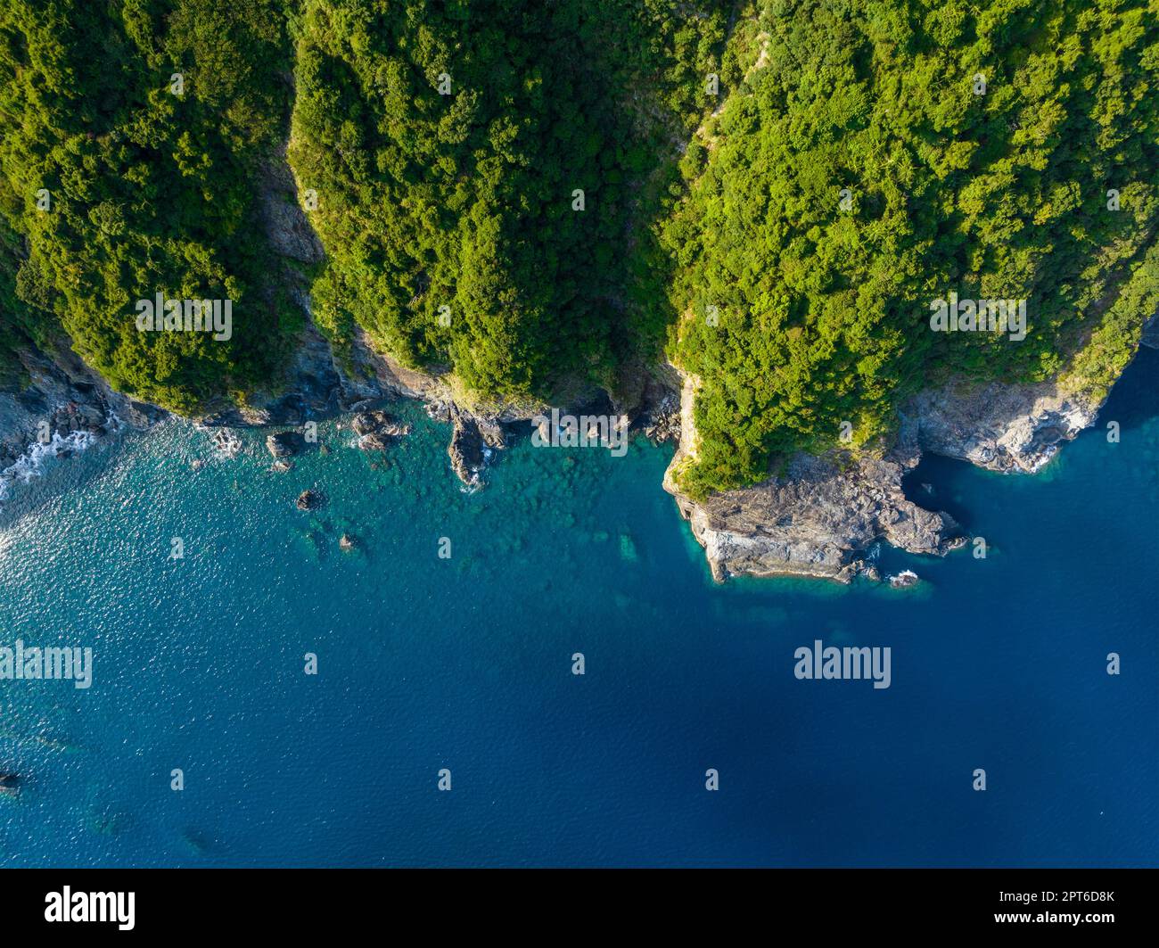 Top down view of the sea coastline Stock Photo - Alamy