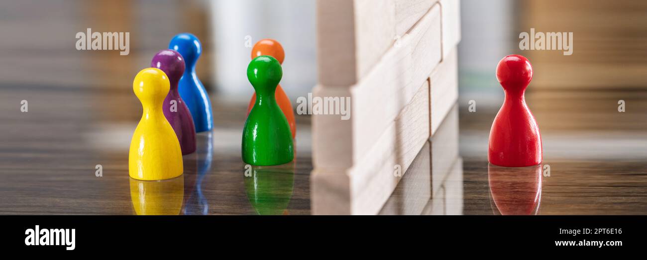 Separated Pawns. Harassment And Discrimination Concept. Protection ...