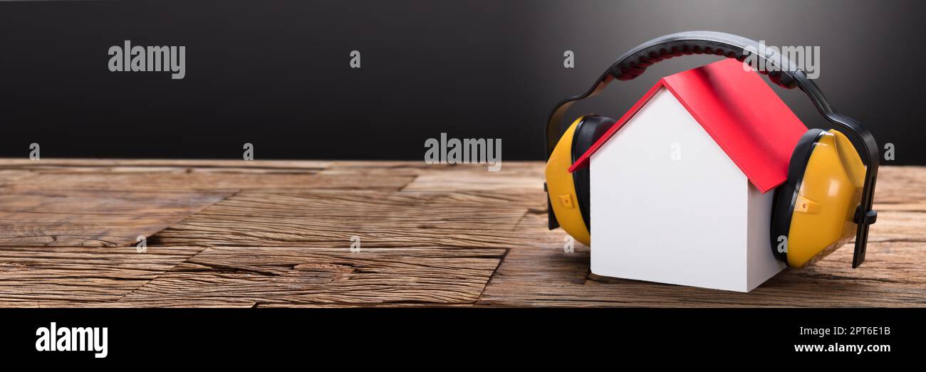 Sound Noise Insulation. Loud House Protection And Renovation Stock ...