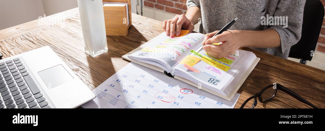 Planning agenda schedule in hi-res stock photography and images - Alamy