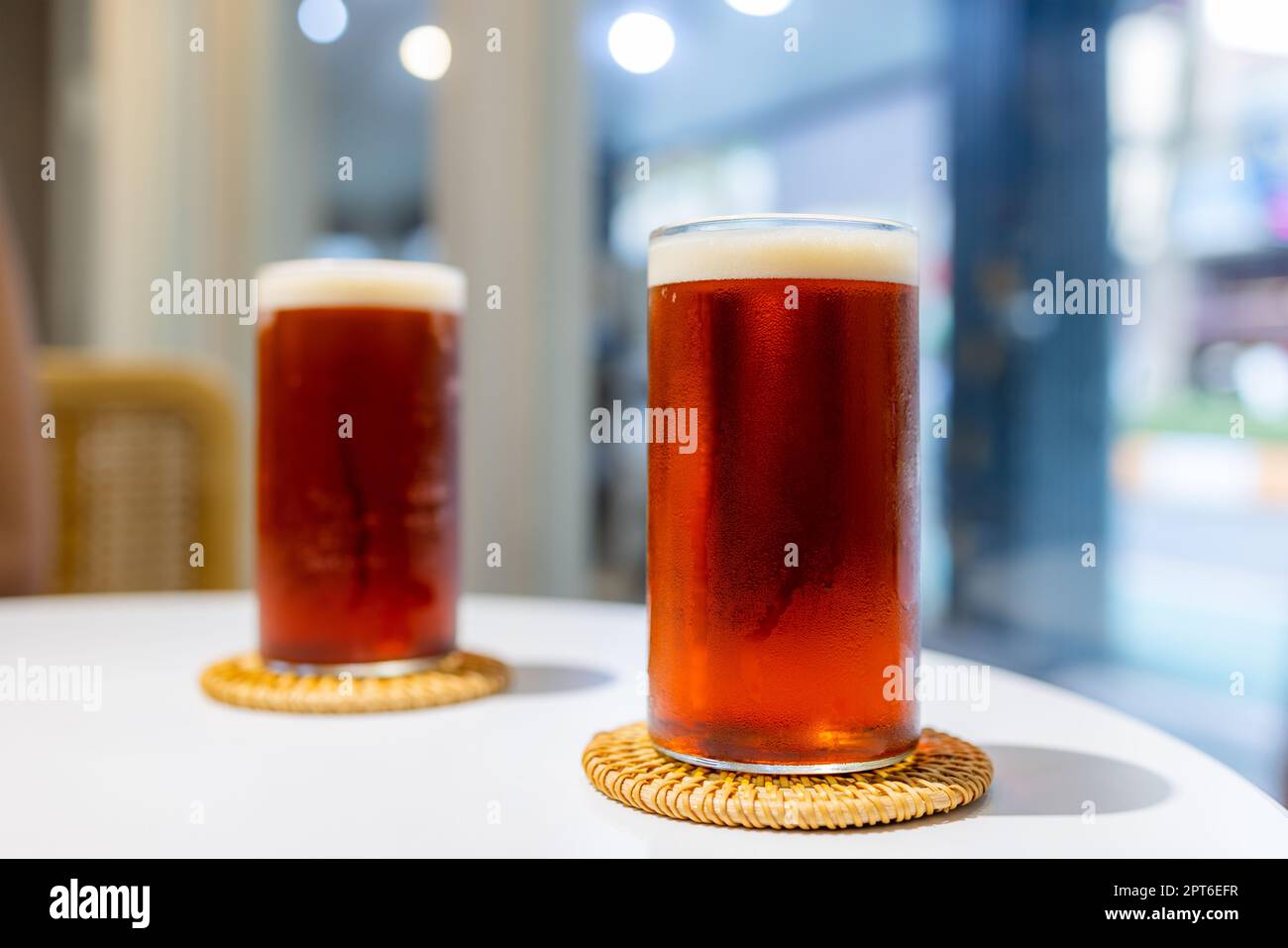 Iced tea in the restaurant Stock Photo - Alamy