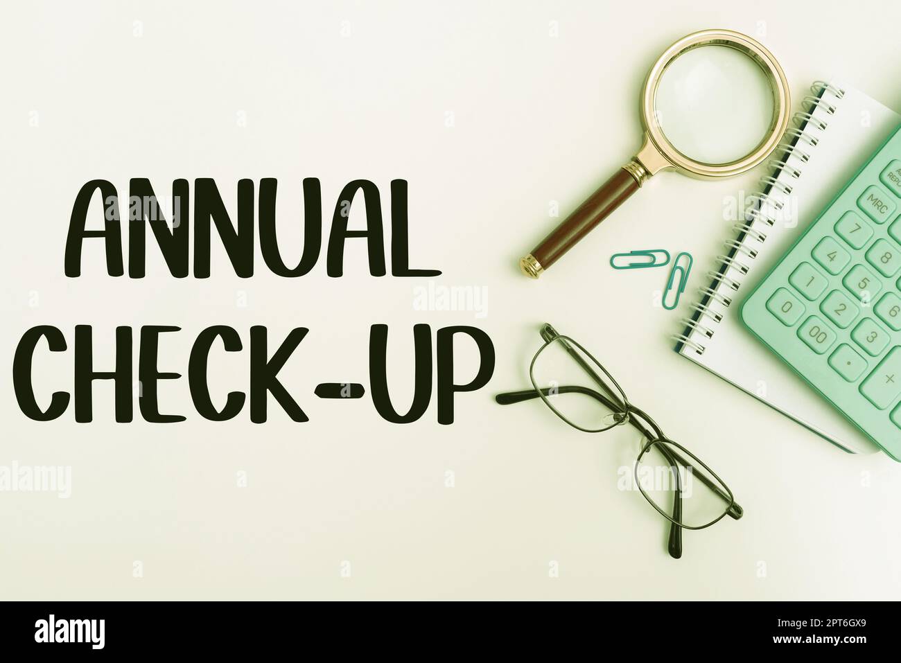 Hand writing sign Annual Check Up, Conceptual photo yearly evaluation ...