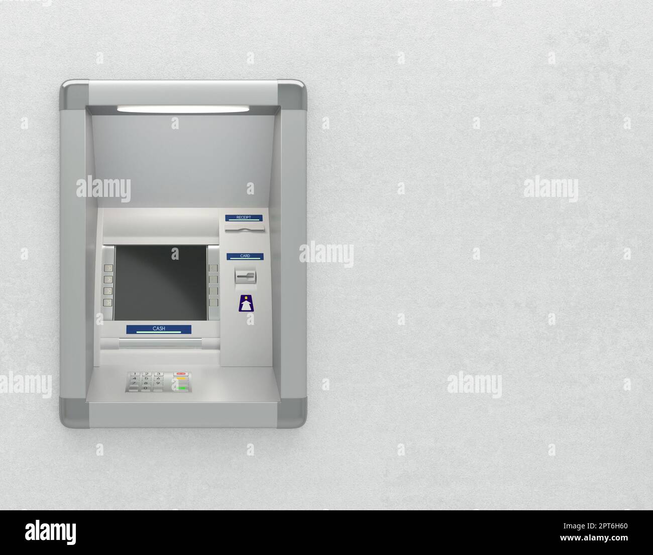 Atm machine with a card reader. Pin code safety, bank account access ...