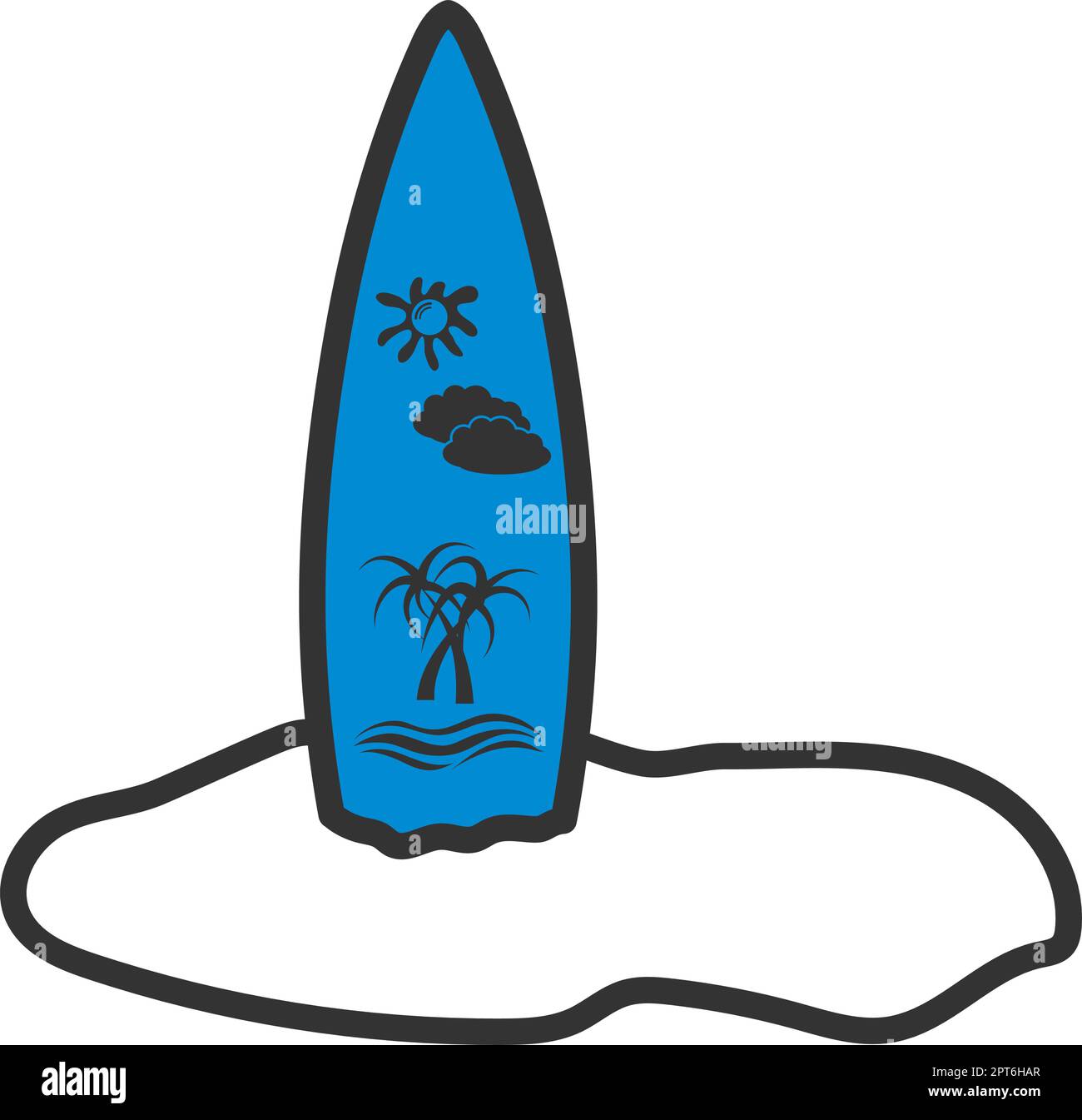 Icon Of Surfboard Stock Vector Image & Art - Alamy