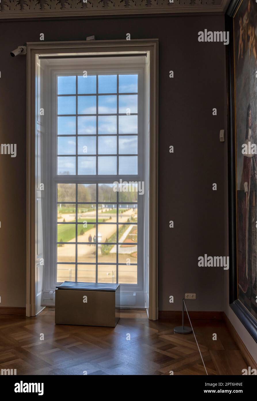Floor window in the upper round hall, vestibule and dining room ...