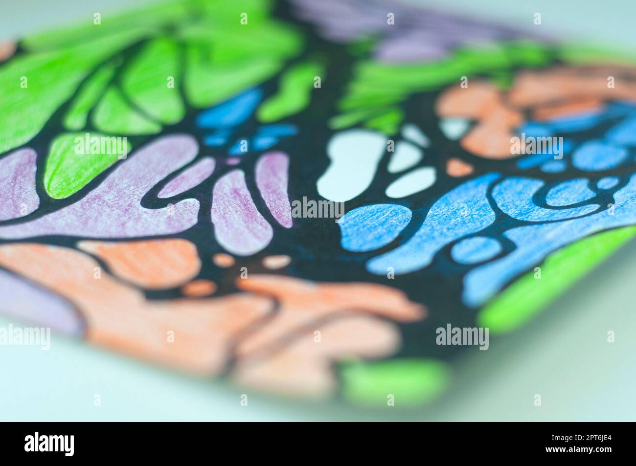 Hand drawn neurographic drawing. Neurographics is psychological method ...