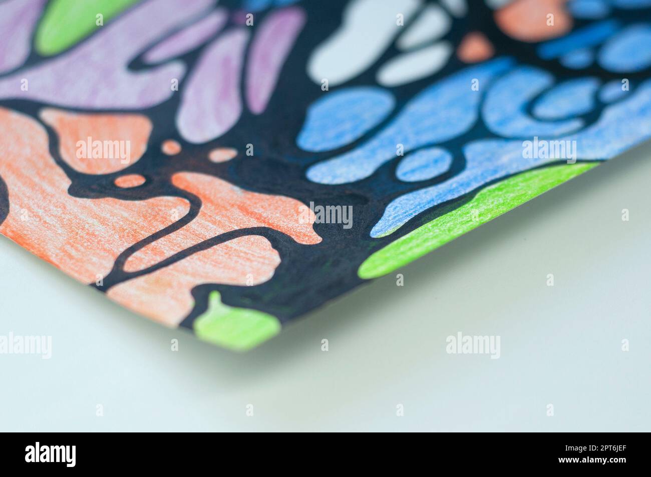 Hand drawn neurographic drawing. Neurographics is psychological method ...