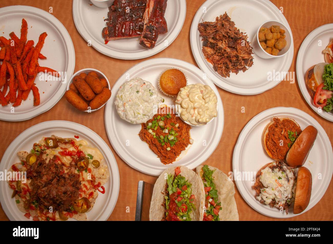 Delicious American cuisine dish known as barbeque Stock Photo - Alamy