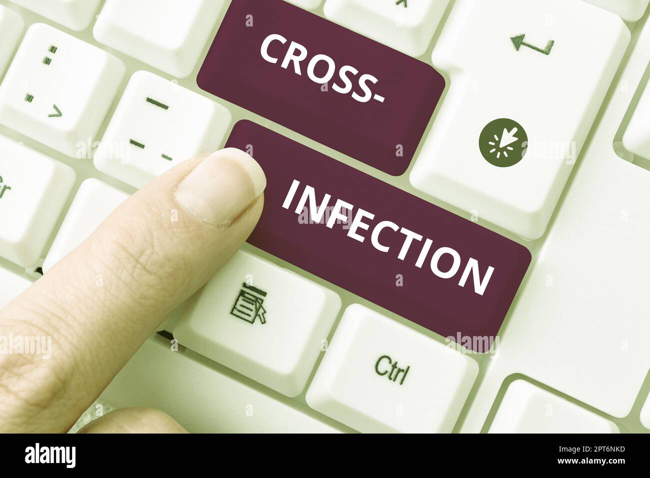 Conceptual display Cross Infection, Conceptual photo disease-causing ...