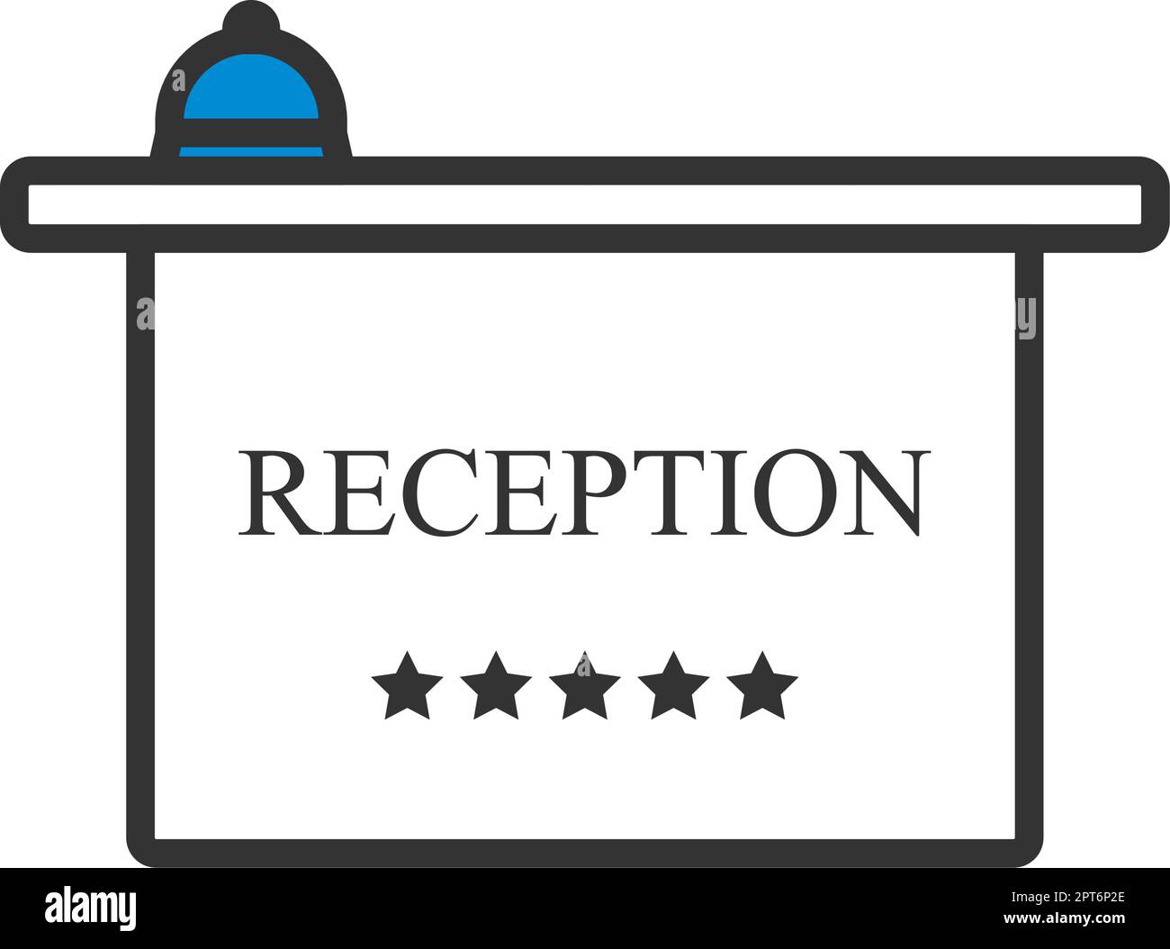 Icon Of Reception Desk Stock Vector Image & Art - Alamy