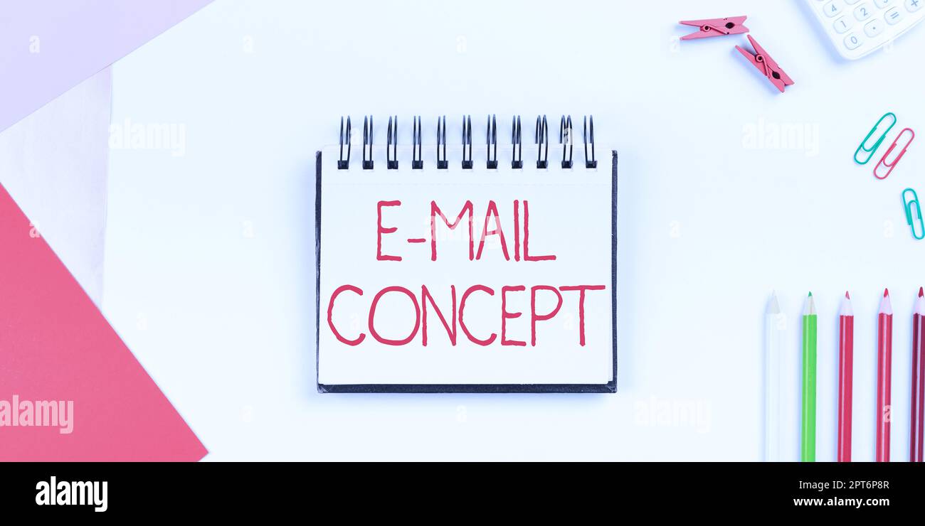 Conceptual caption E Mail Concept, Business concept sequence of ...
