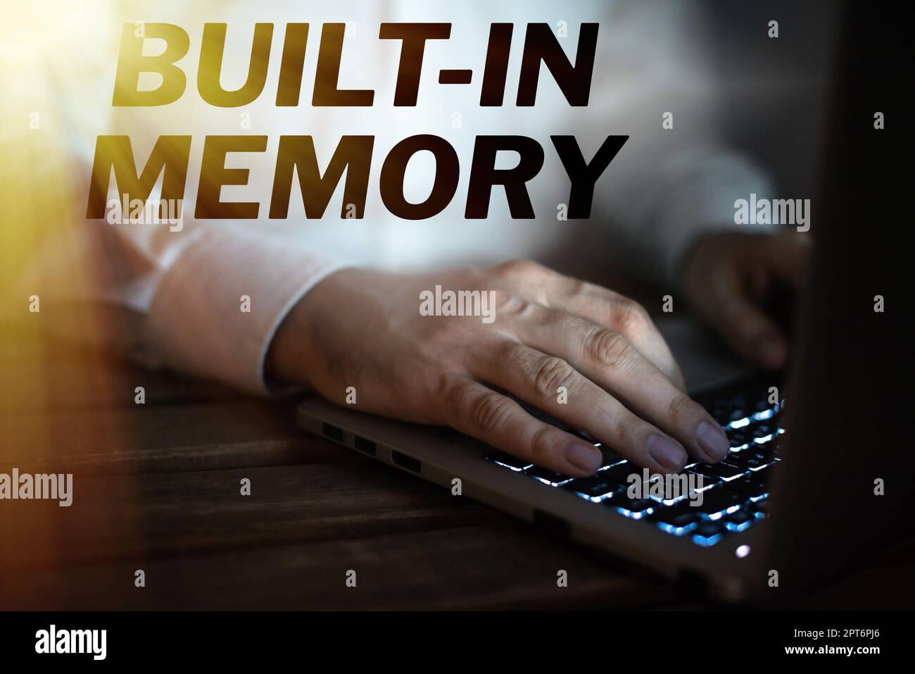 Writing displaying text Built In Memory, Business idea device or ...