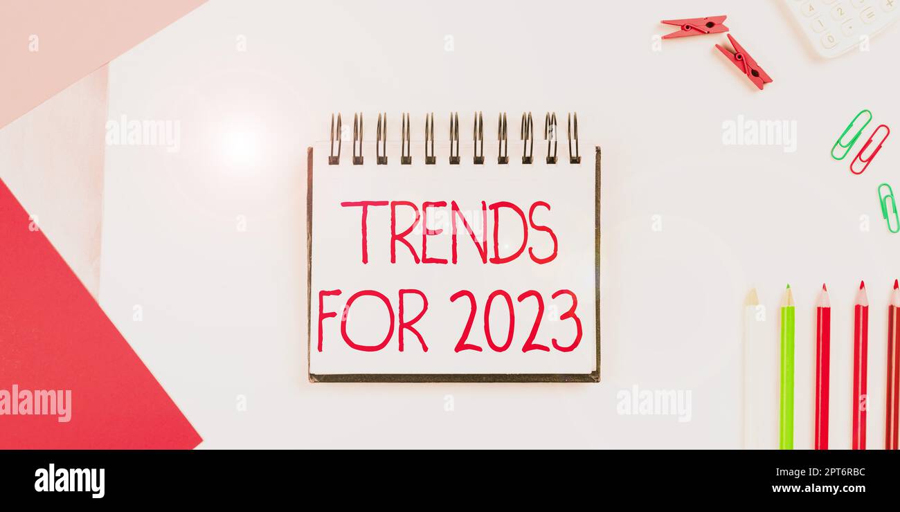 Inspiration showing sign Trends For 2023, Conceptual photo list of ...