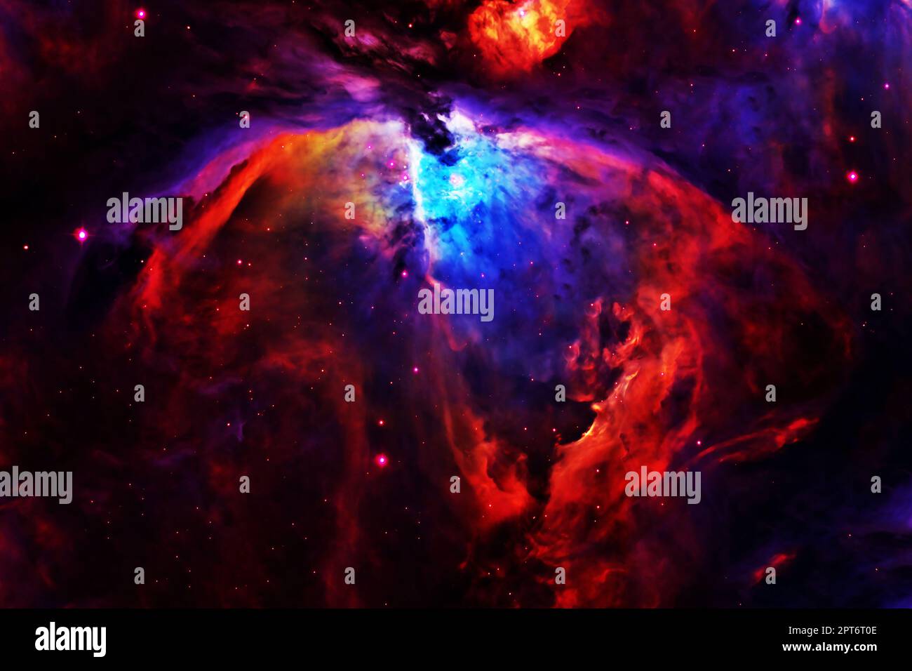 The red cosmic nebula. Elements of this image furnished NASA. High ...