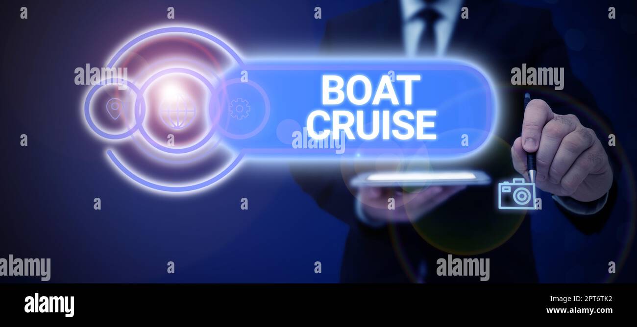 Text caption presenting Boat Cruise, Business approach sail about in ...