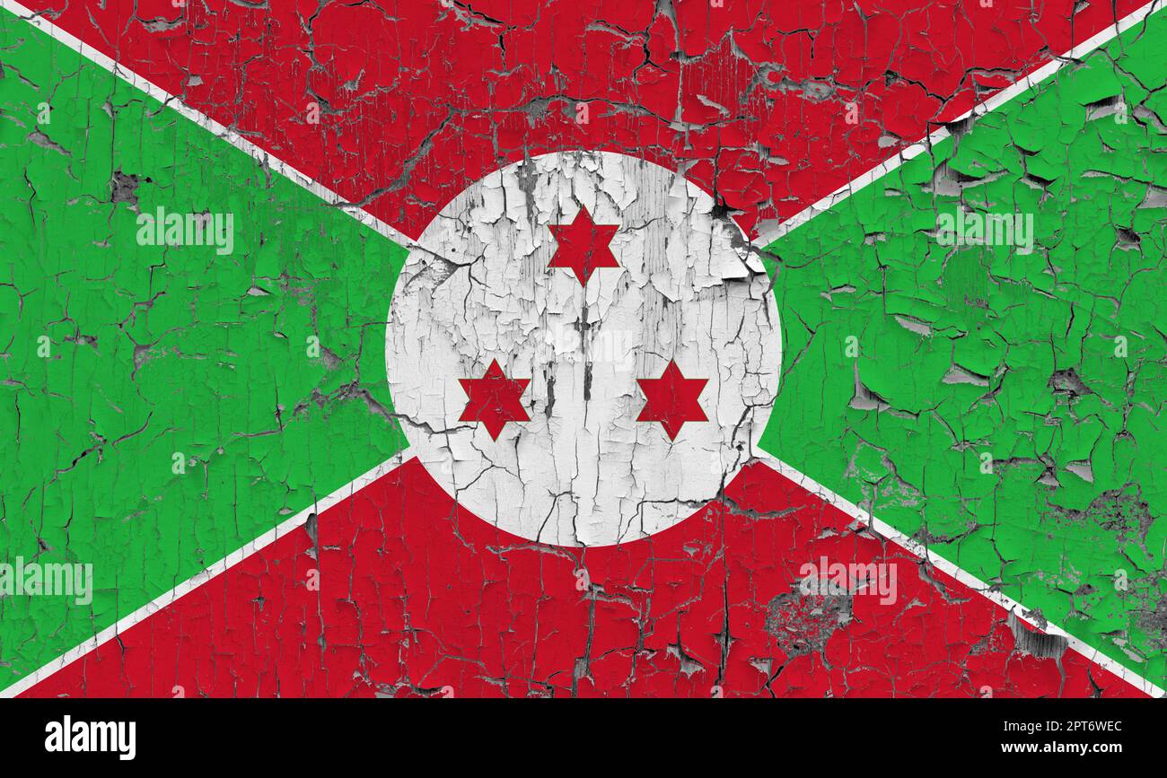 3D Flag of Burundi on an old stone wall background Stock Photo - Alamy