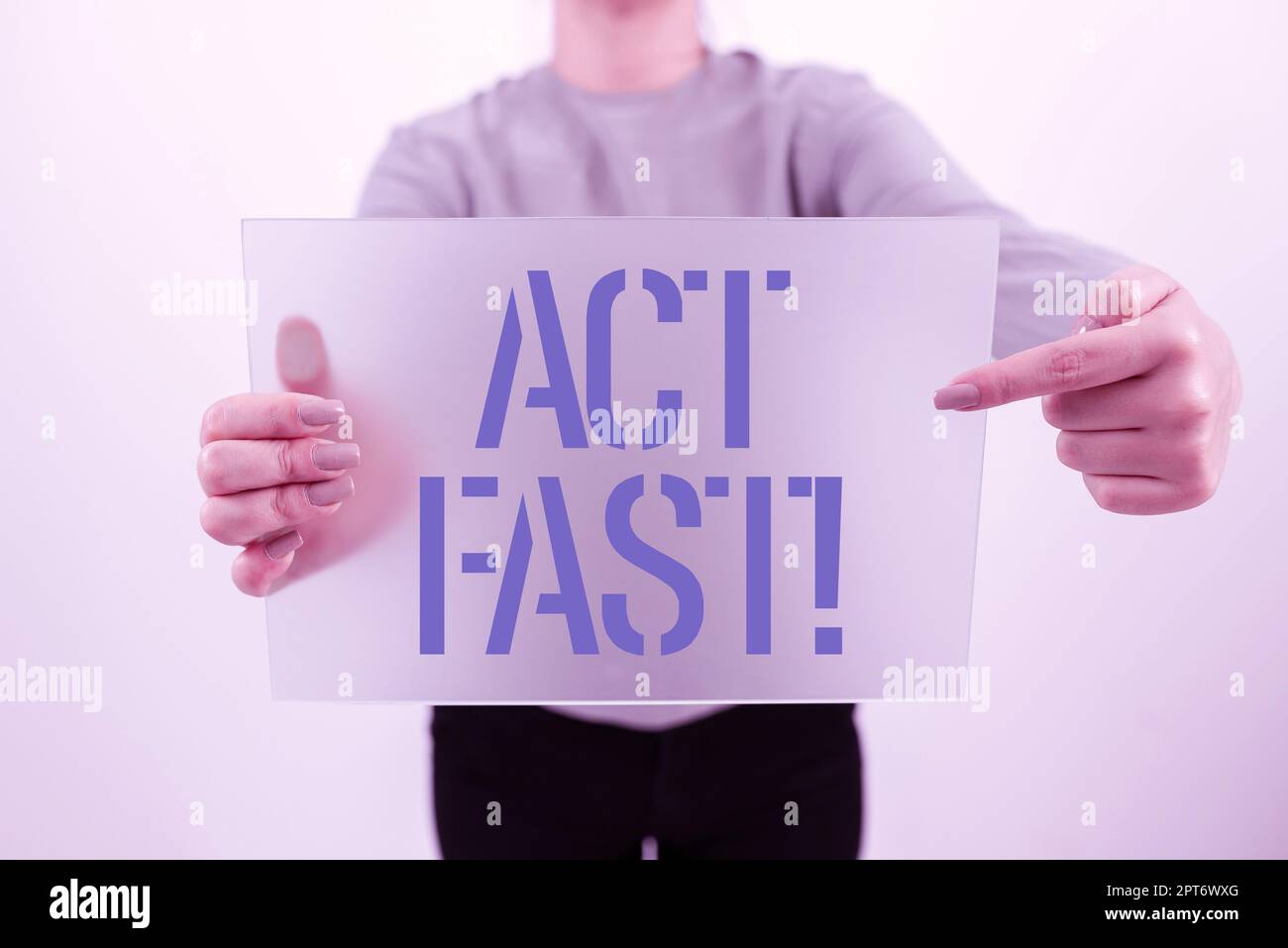 Hand writing sign Act Fast, Word Written on Voluntarily move in the ...