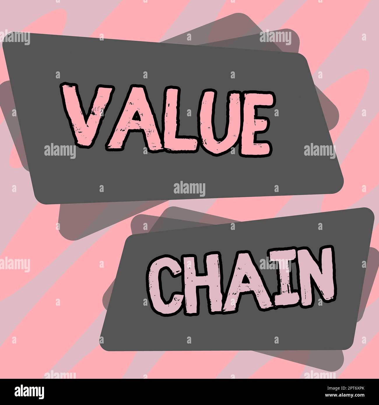 Conceptual caption Value Chain, Word for Business manufacturing process ...