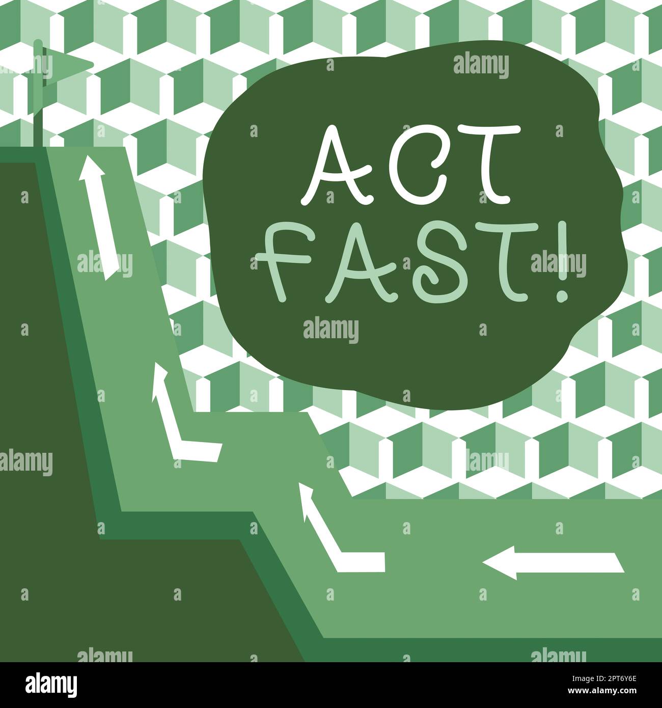 Text caption presenting Act Fast, Business approach Voluntarily move in ...