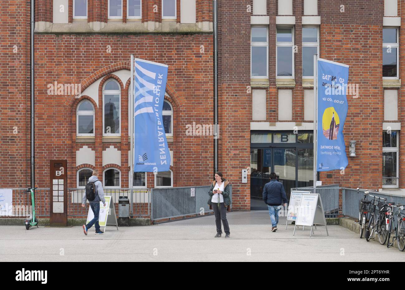 Central Library, Huehnerposten, Hamburg, Germany Stock Photo - Alamy