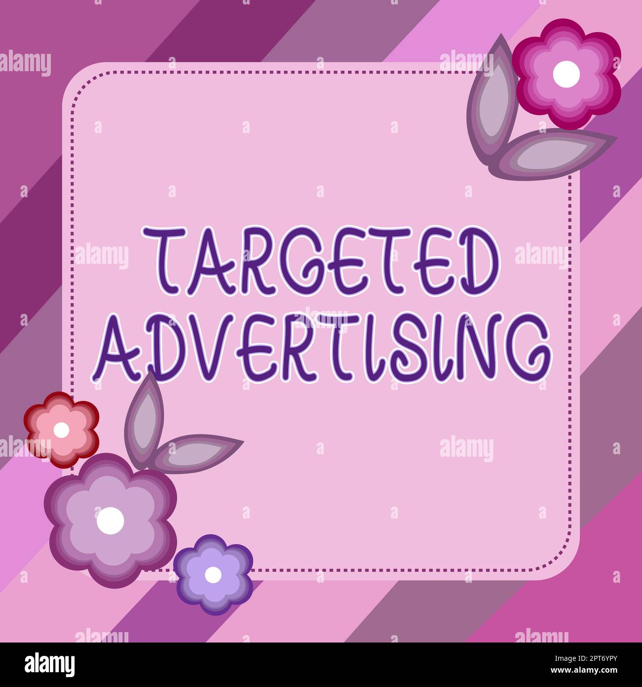 Sign displaying Targeted Advertising, Business approach Online ...