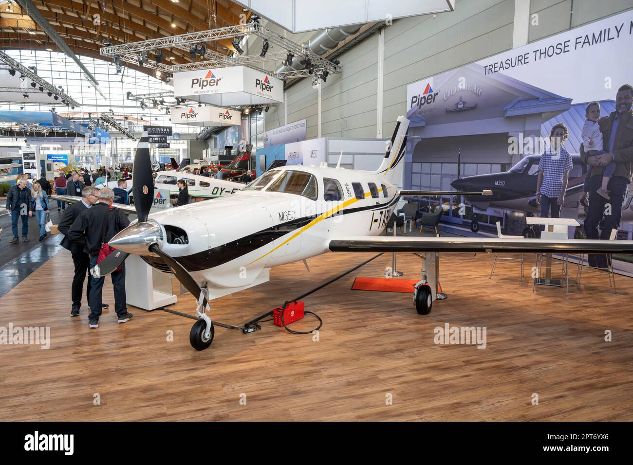 Piper M350, business jet with piston engine at the international trade ...