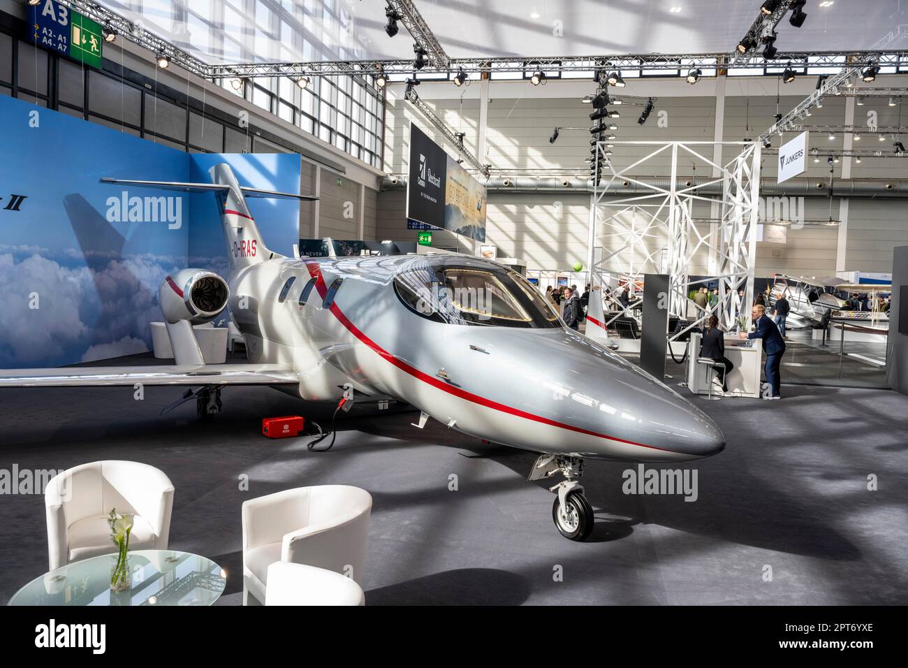 Twin-engine business jet of the manufacturer Honda Aircraft Company at ...