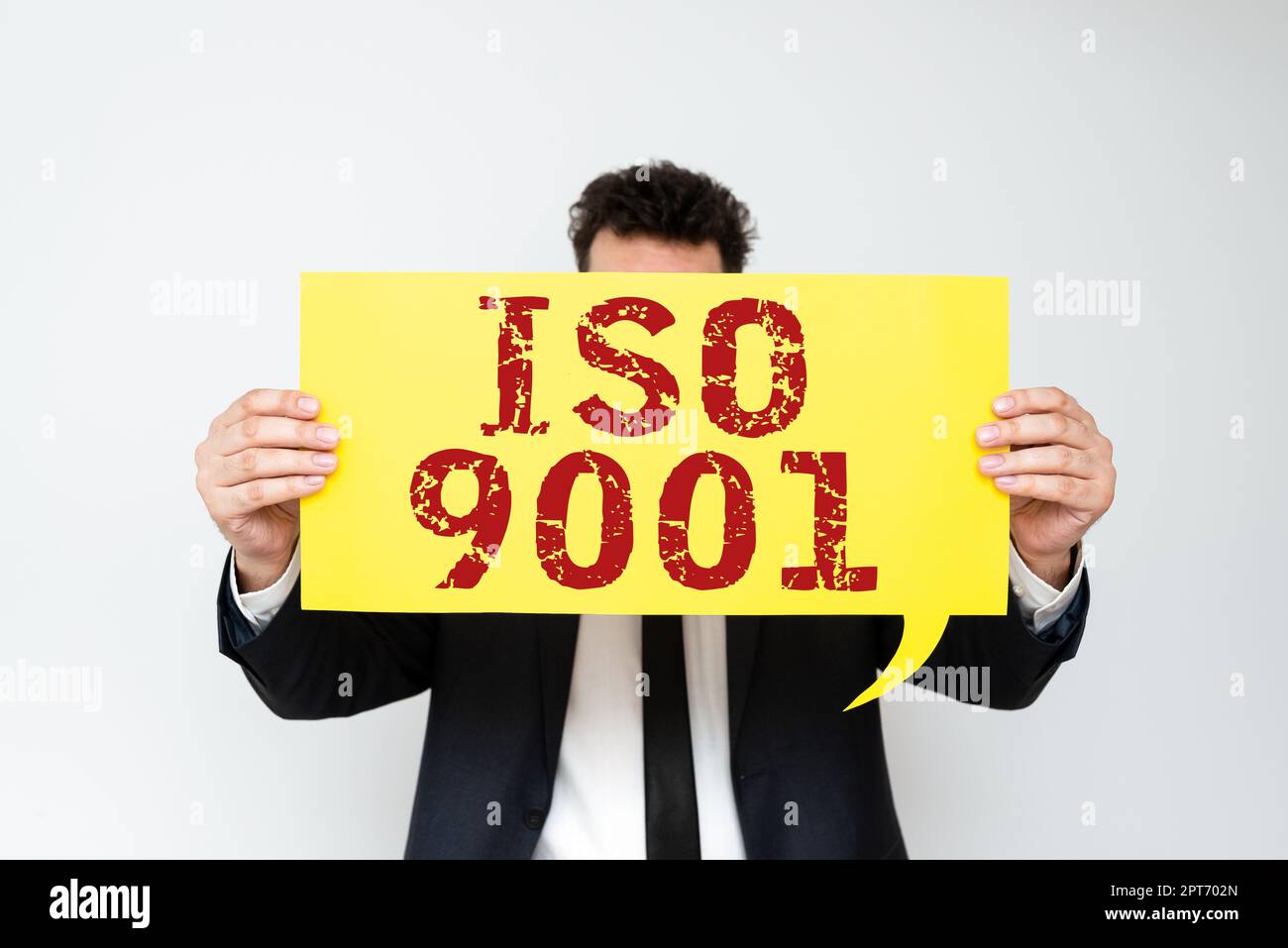 Hand writing sign Iso 9001, Concept meaning designed help organizations ...