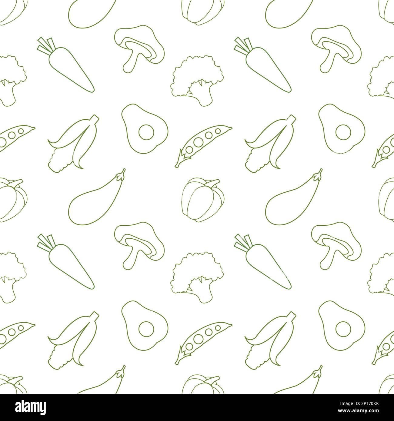 Garden vegetables cartoon flat Cut Out Stock Images & Pictures - Alamy