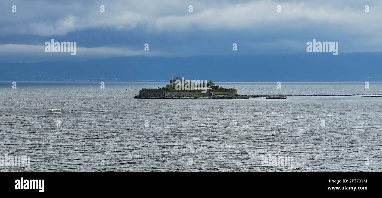 The island Munkholmen in the Trondheim fjord Stock Photo - Alamy
