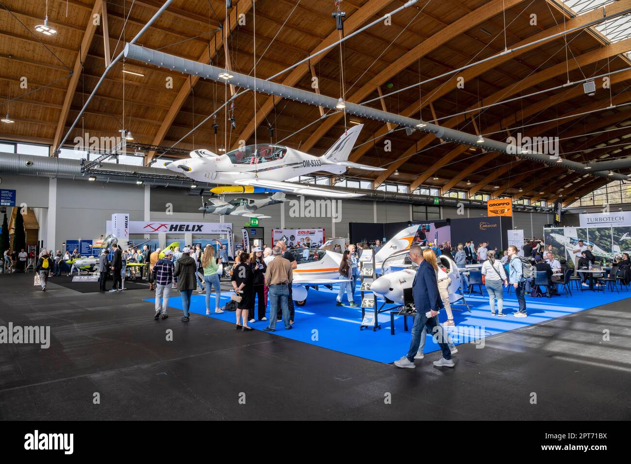 Aircraft from various manufacturers on display at the AERO ...