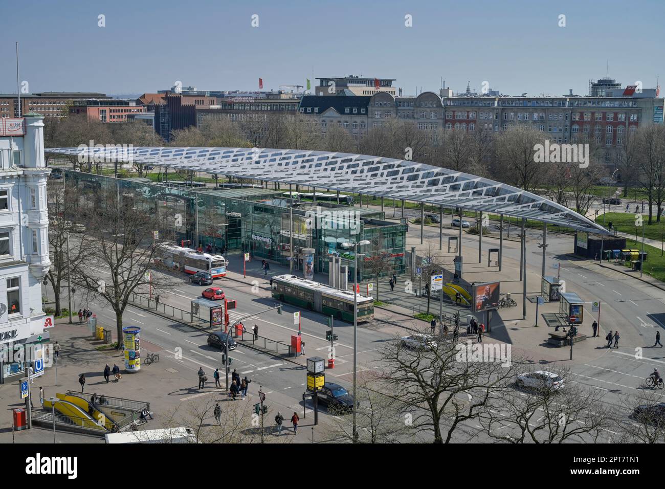 Central bus station ZOB, Adenauerallee, Hamburg, Germany Stock Photo ...