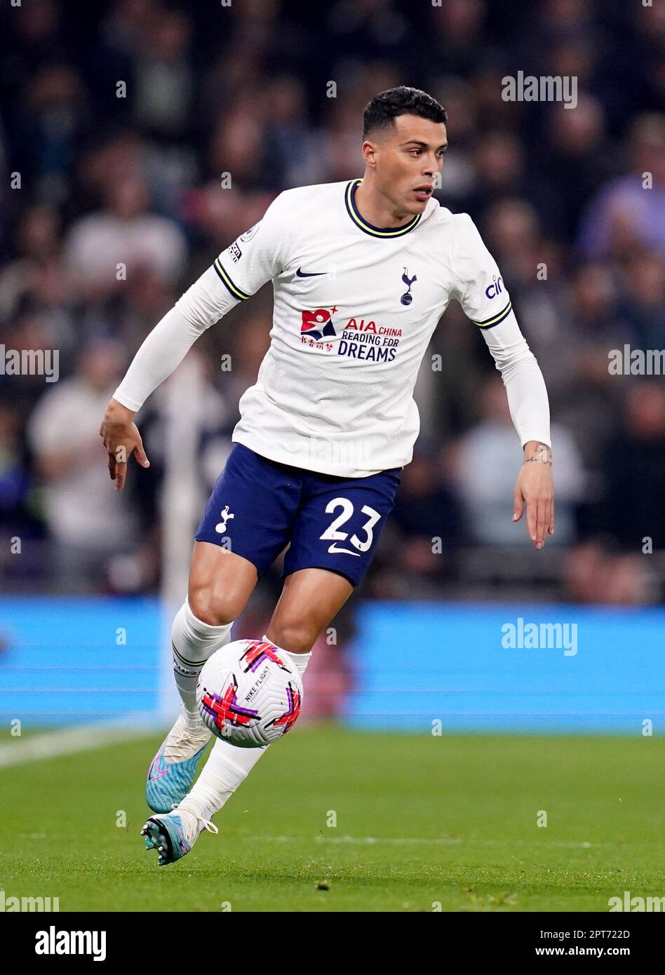 Tottenham Hotspur's Pedro Porro during the Premier League match at the ...