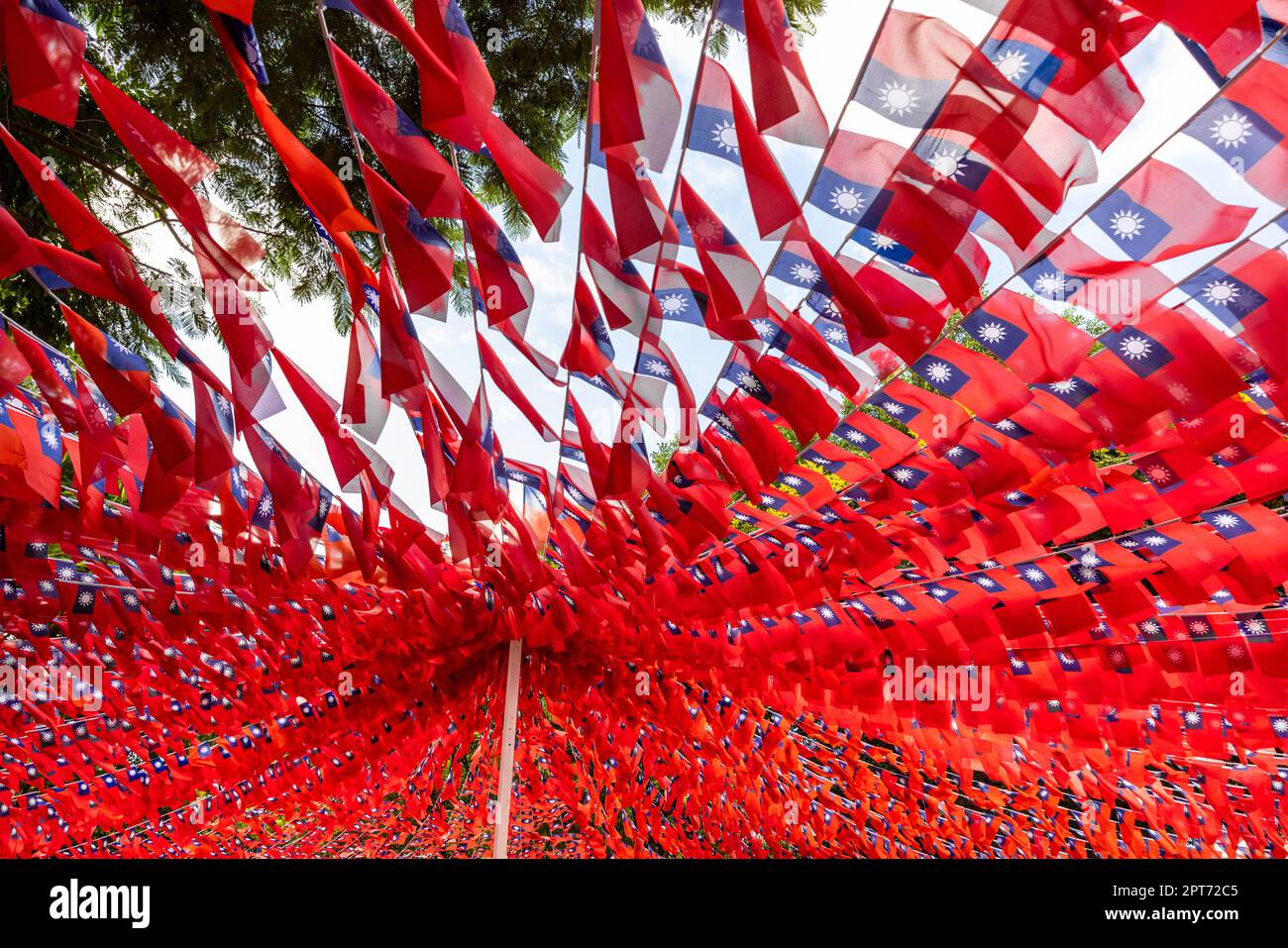 National Flag of Taiwan waving at outdoor Stock Photo - Alamy