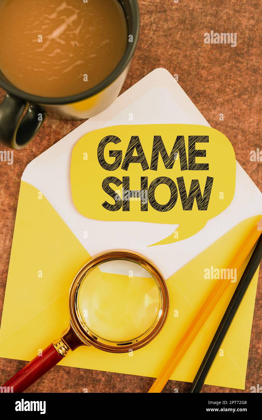 Conceptual display Game Show, Business showcase Program in television ...