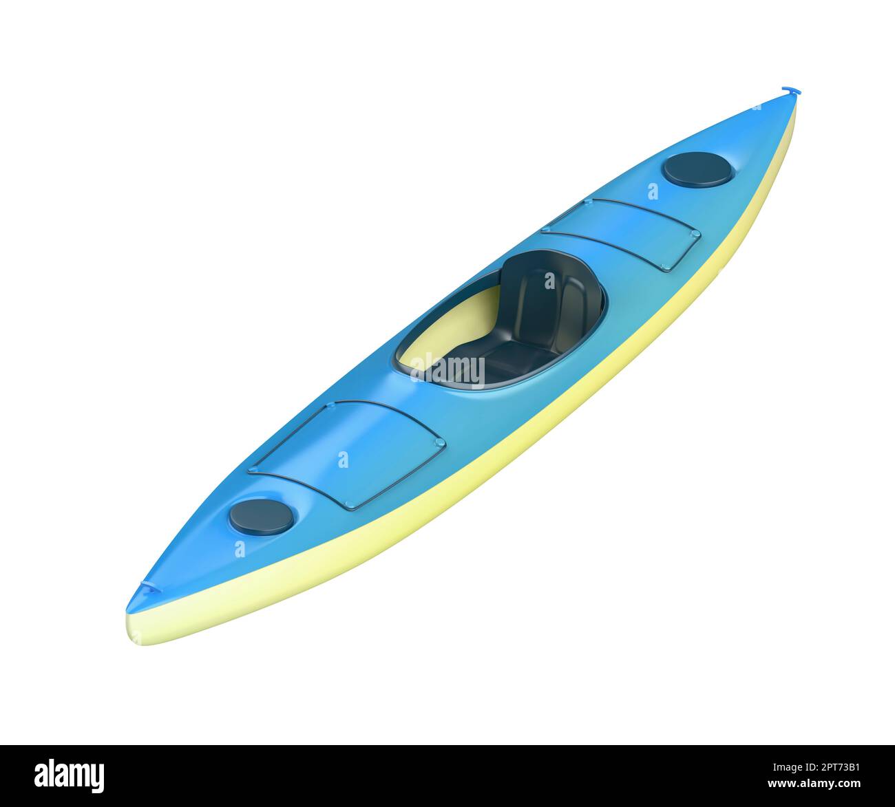 Plastic kayak isolated on white background Stock Photo - Alamy
