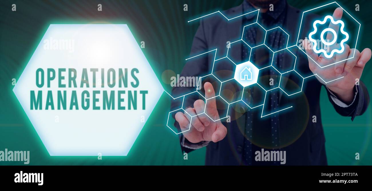 Writing displaying text Operations Management, Word Written on ensure Inputs to Output the ...