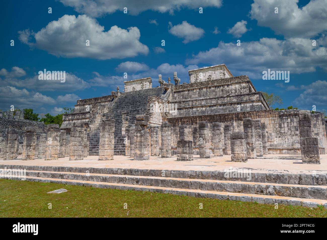 Temple of the Warriors in Chichen Itza, Quintana Roo, Mexico. Mayan ...