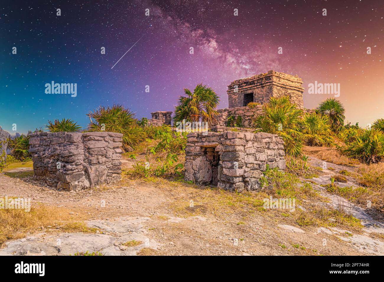 Structure 45, offertories on the hill near the beach, Mayan Ruins in ...