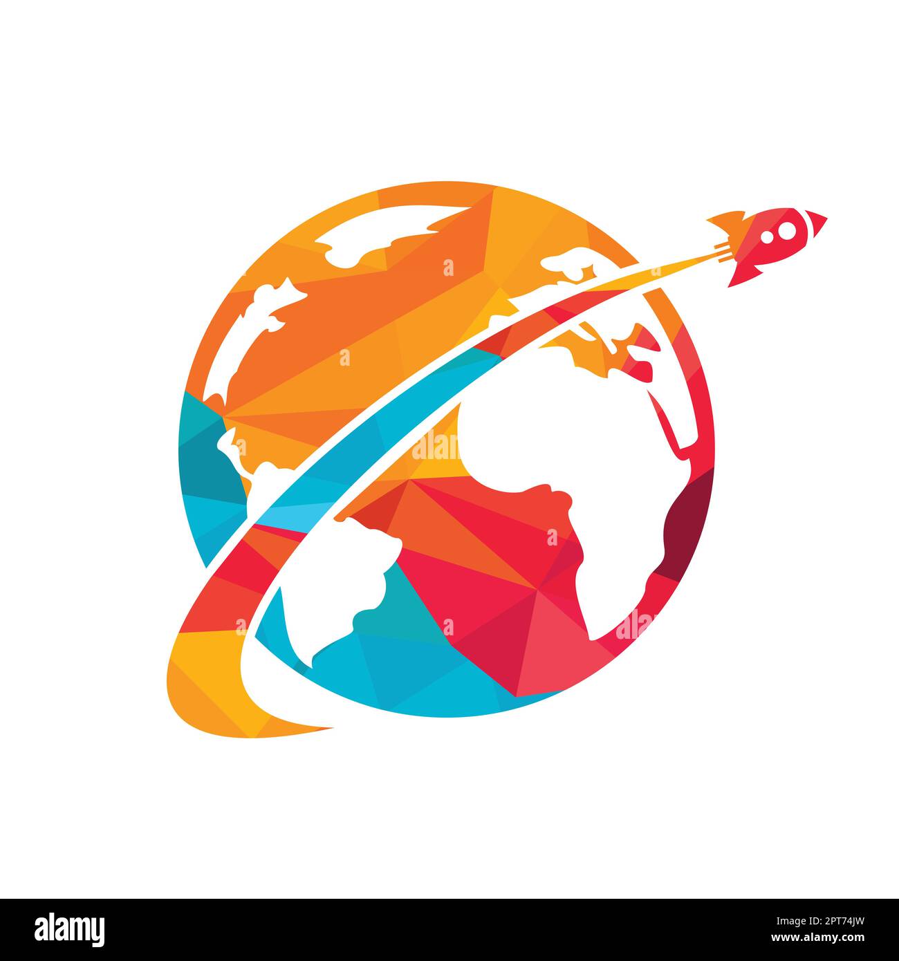 Rocket planet vector logo design. Creative rocket concept logo design ...
