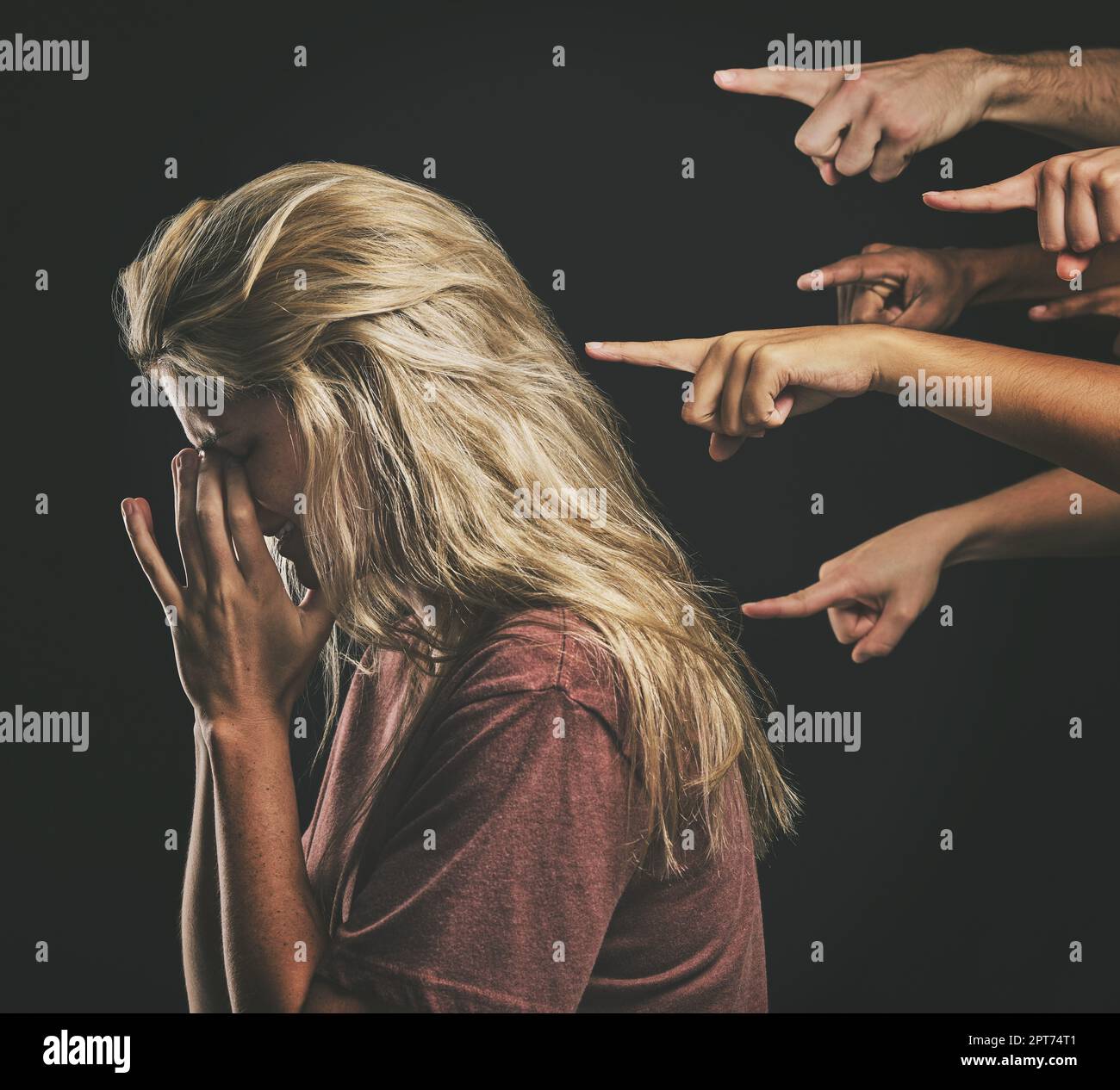 Man bullying woman and child hi-res stock photography and images - Alamy