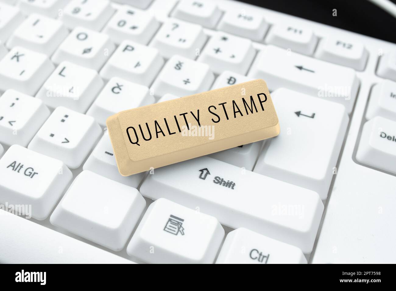 Conceptual caption Quality Stamp, Business concept Seal of Approval ...