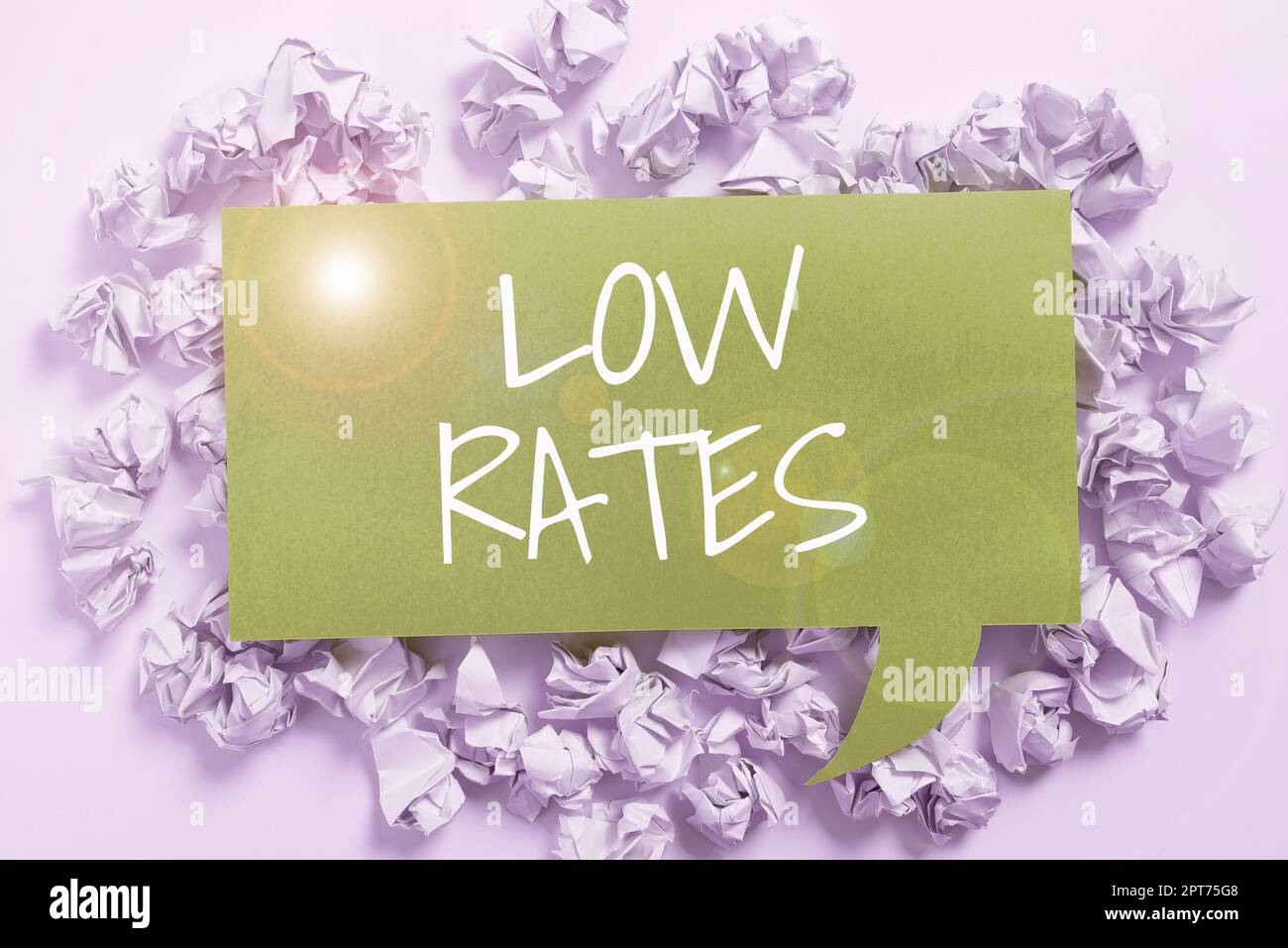 Conceptual display Low Rates, Business showcase A cost of an item or ...