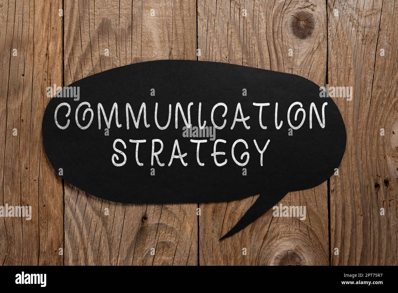Handwriting text Communication Strategy, Word Written on Verbal ...